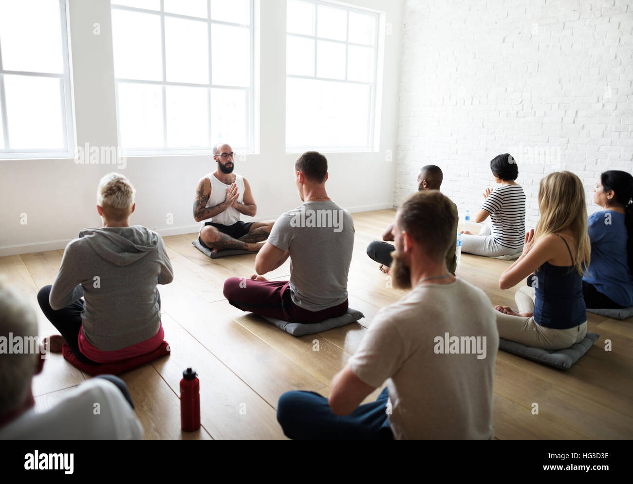 Exercise International Group Relaxation Fitness Concept Stock Photo - Alamy