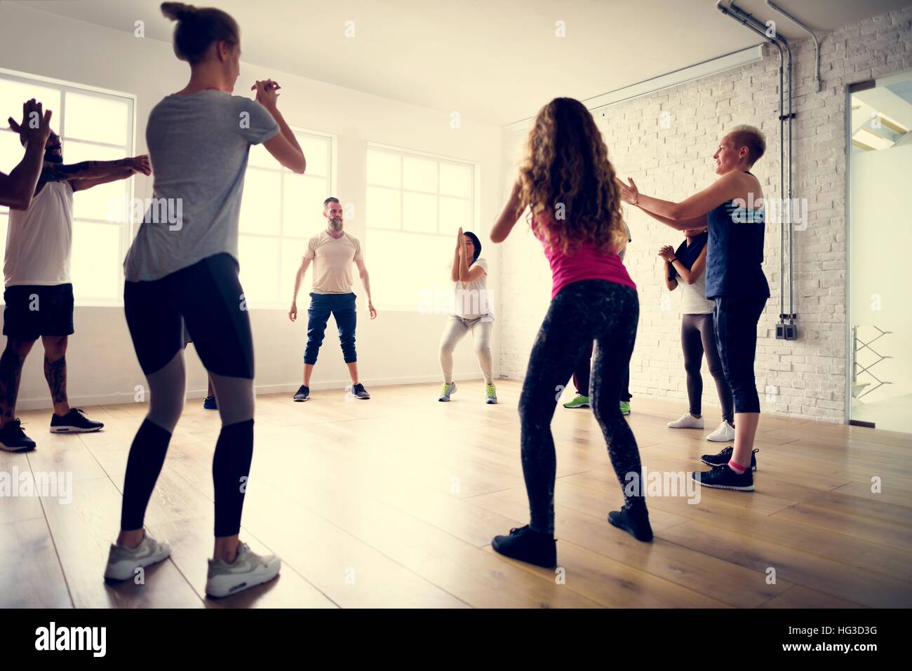 Diversity People Exercise Class Relax Concept Stock Photo - Alamy
