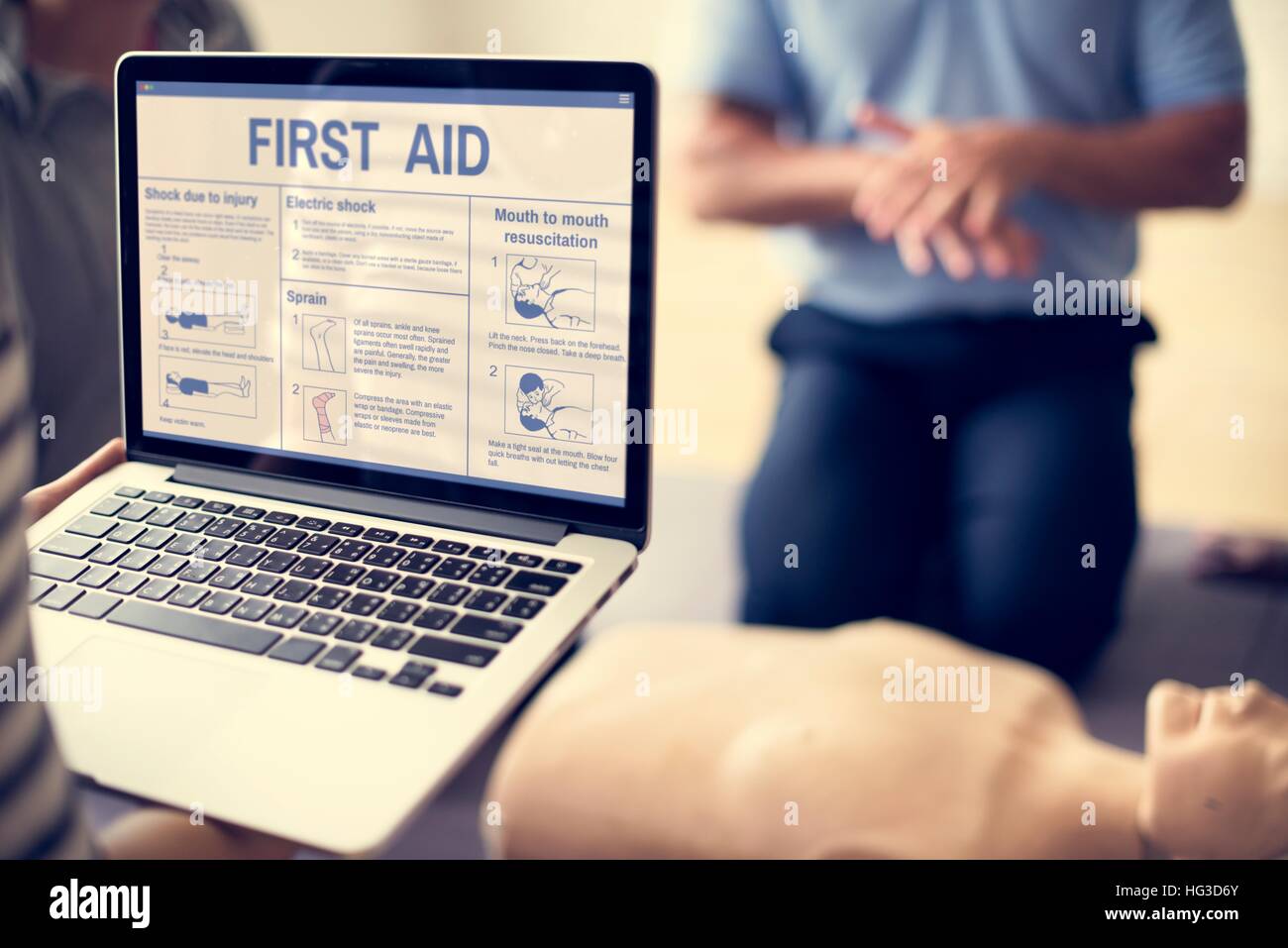 CPR First Aid Training Concept Stock Photo - Alamy