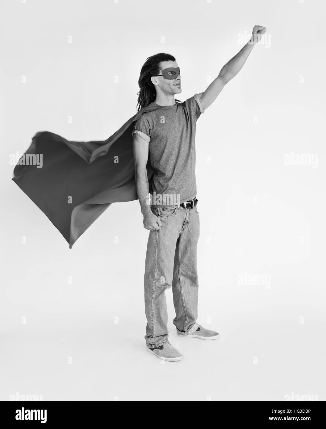 Super hero Black and White Stock Photos & Images - Alamy