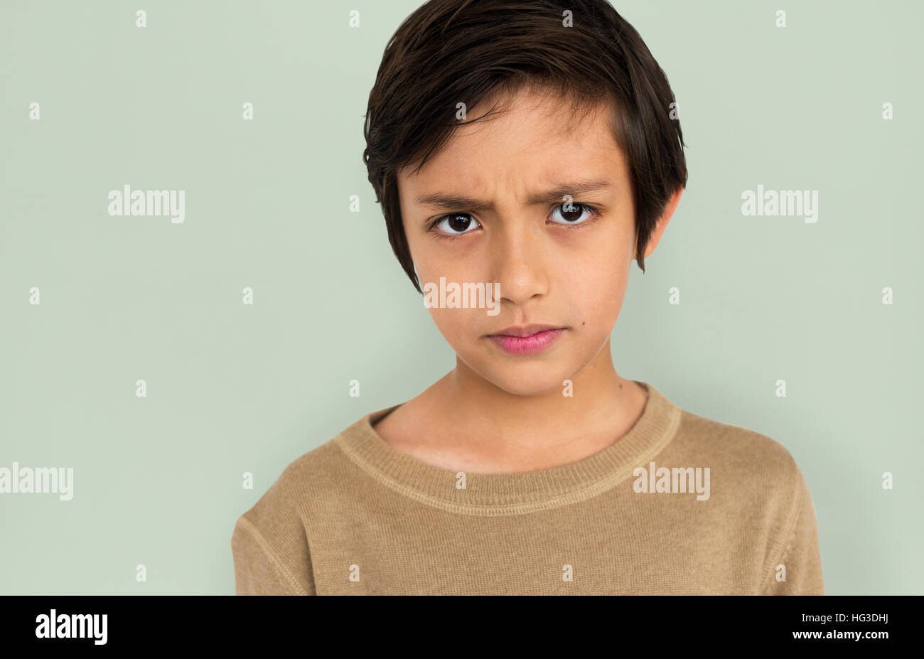 Little Boy Frowning Sad Concept Stock Photo - Alamy