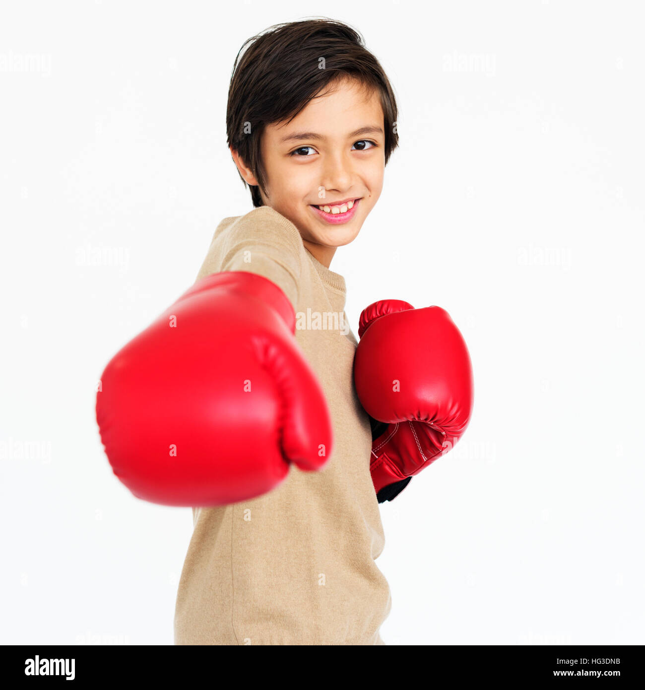 Boy Boxing Glove Hobby Concept Stock Photo - Alamy