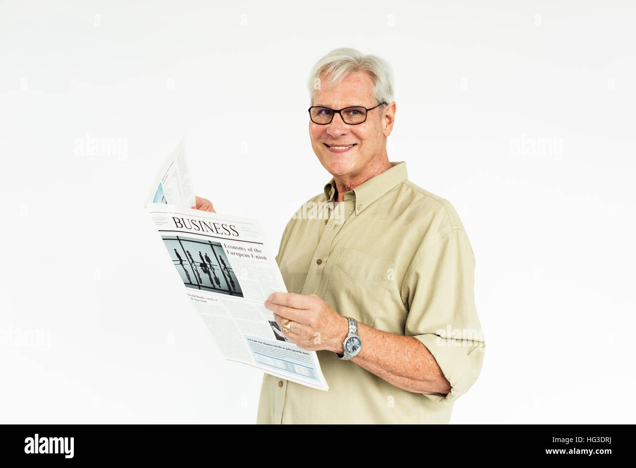Person reading newspaper and laughing hi-res stock photography and ...