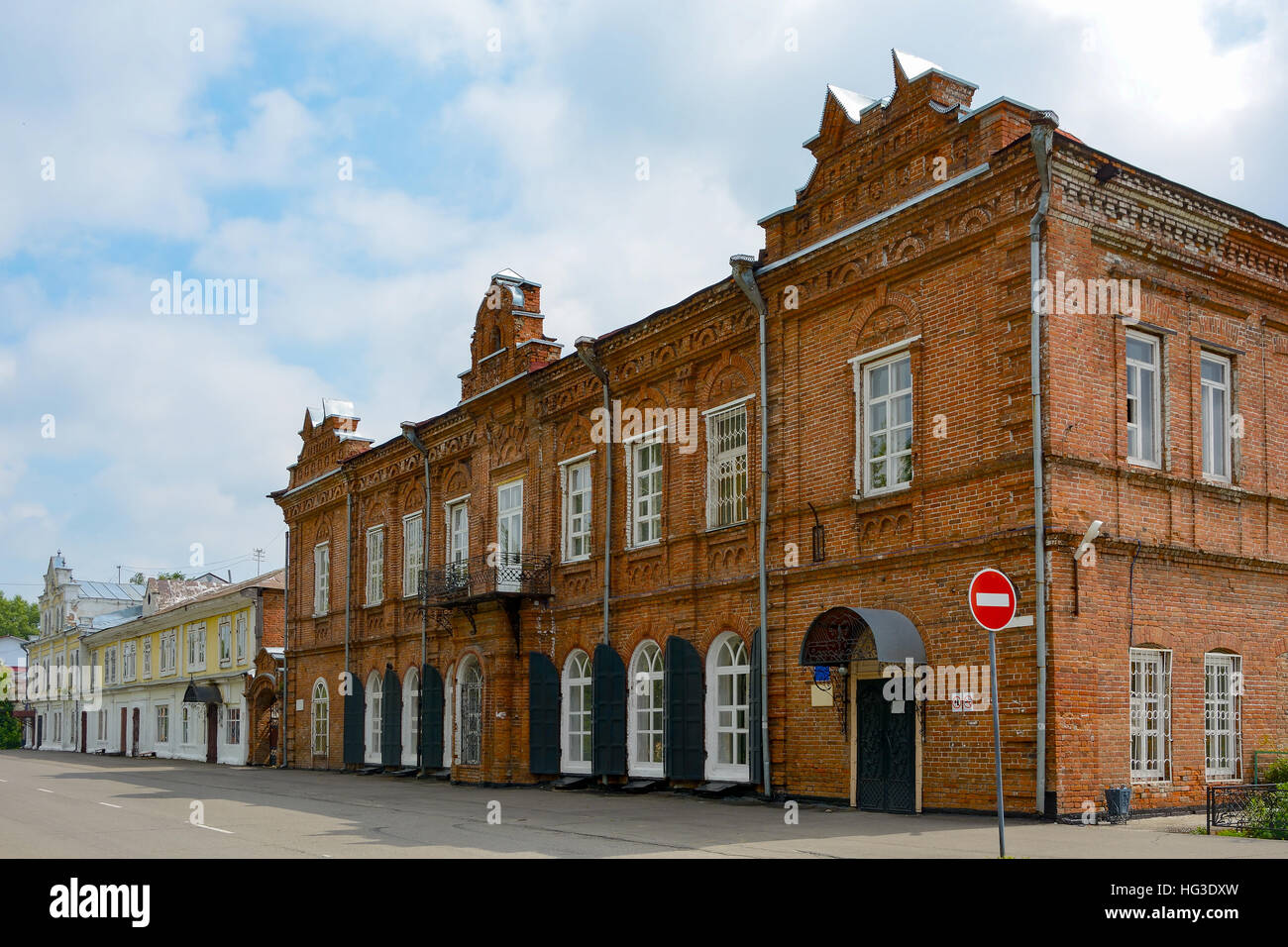 The building of the former "Merchants Bank" in an old Siberian city ...