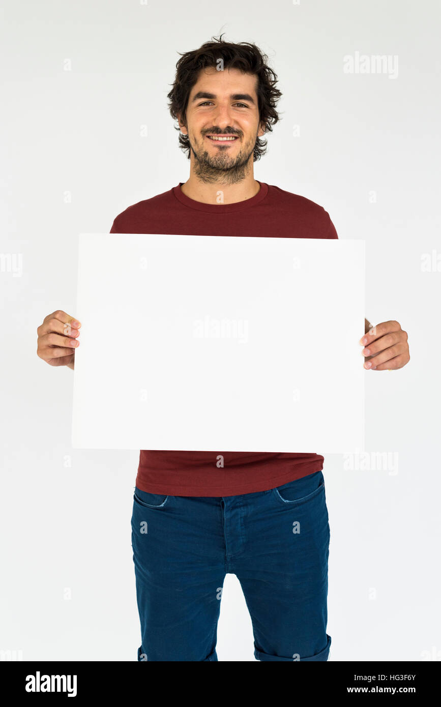 People Holding Empty Blank Copy Space Concept Stock Photo - Alamy