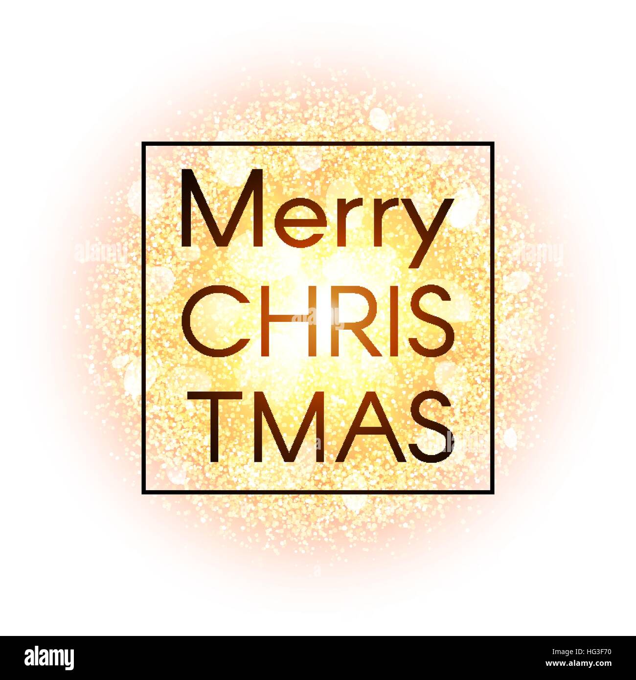 Christmas card on abstract explosion background with gold glittering ...