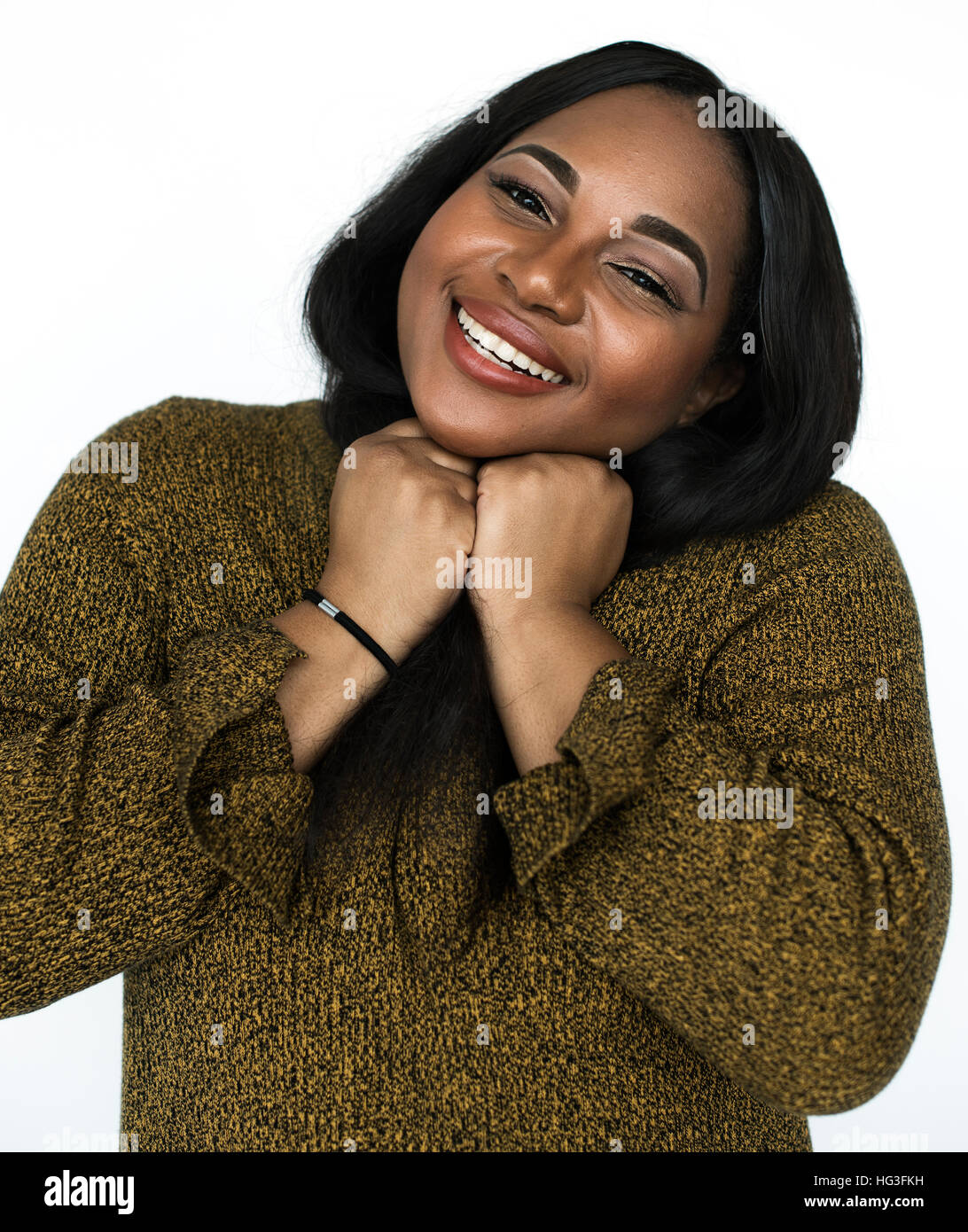 African Descent Woman Studio Concept Stock Photo - Alamy