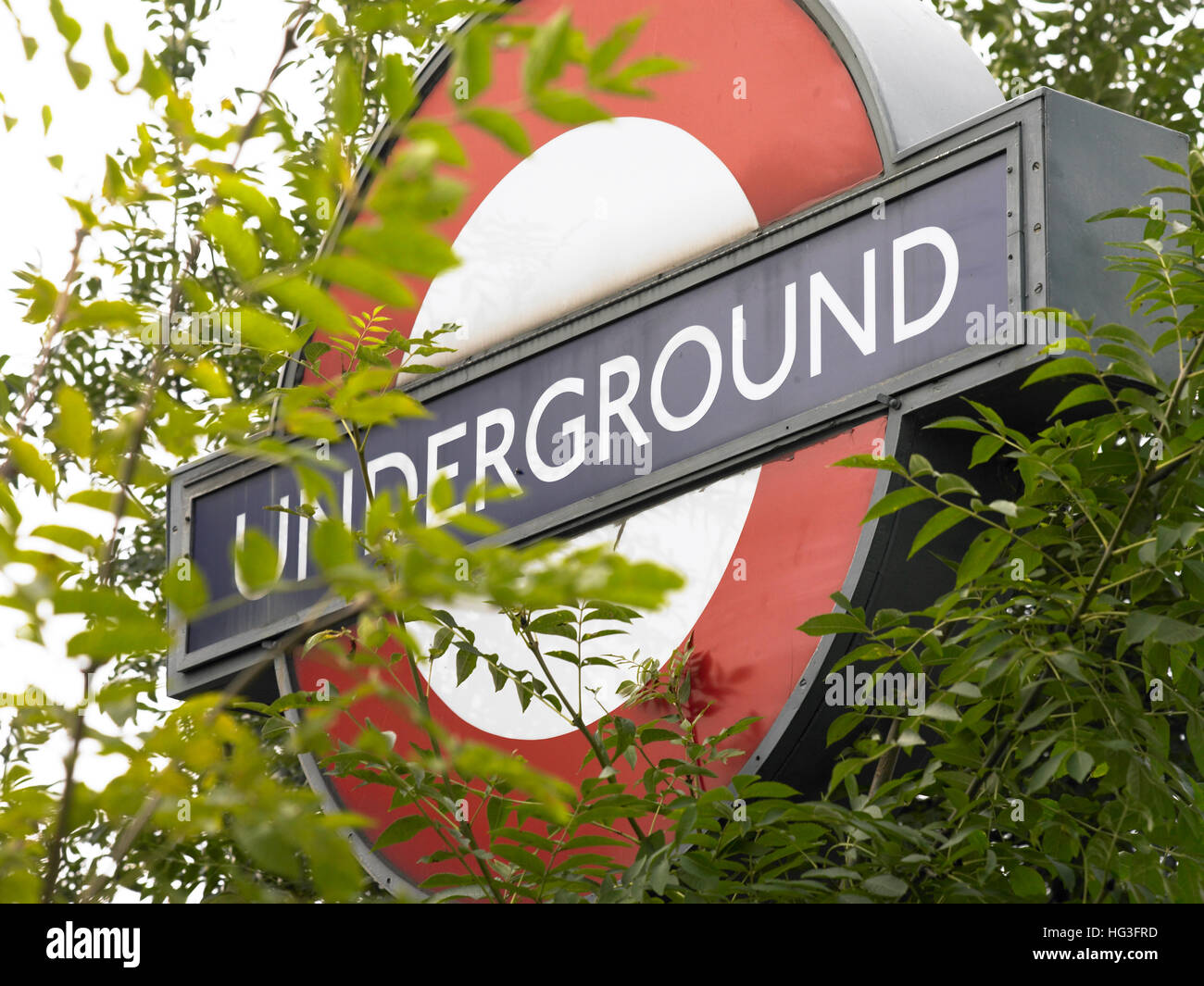 British Underground sign Stock Photo - Alamy