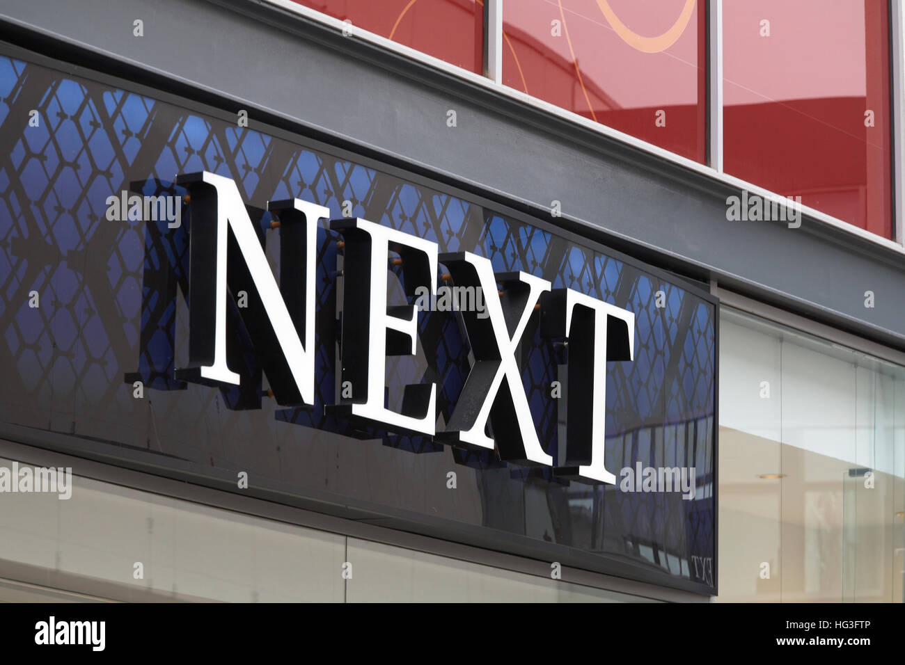 Next retail sign Stock Photo - Alamy