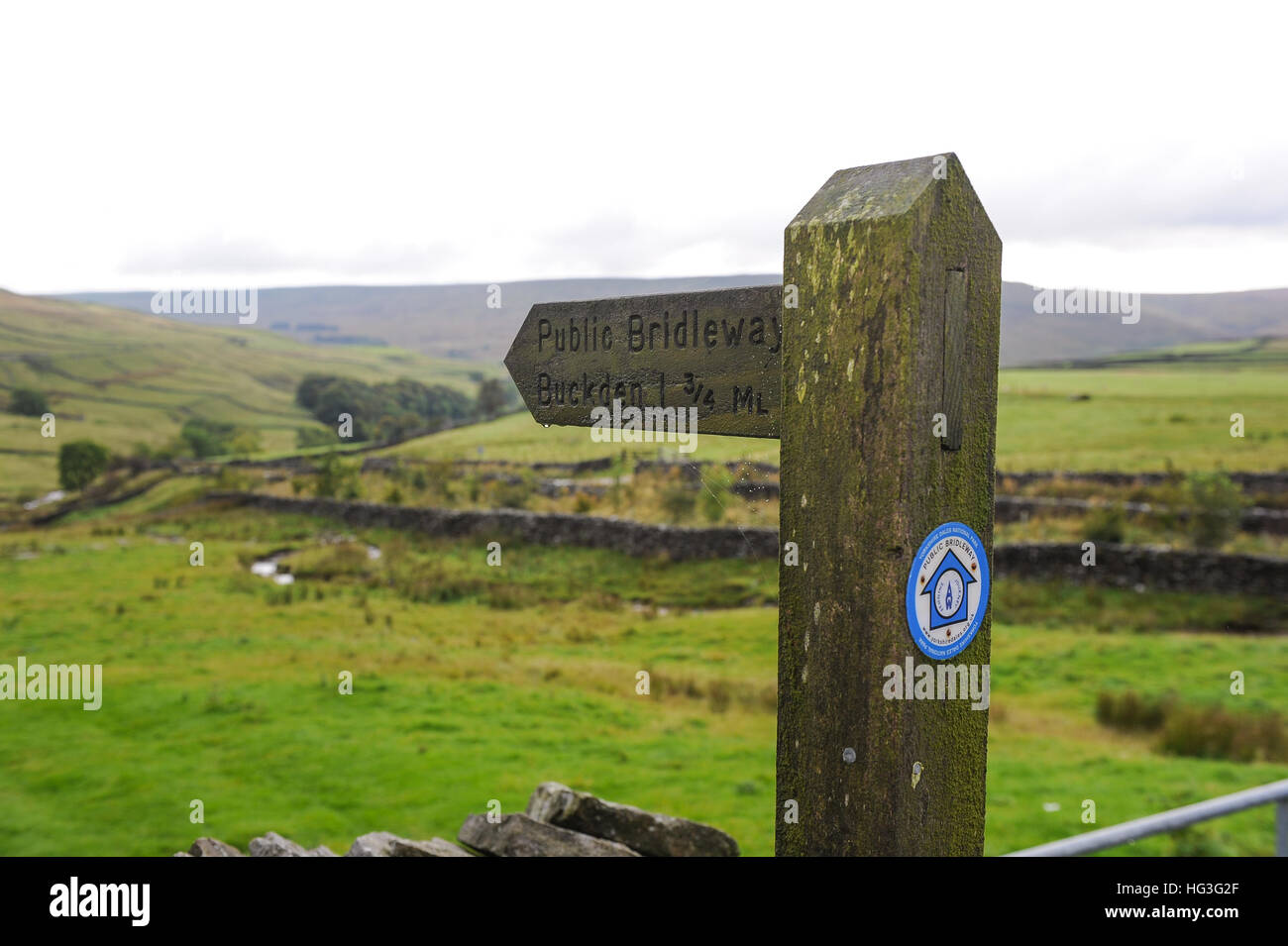 Public bridleway path to Buckden in the Yorkshire Dales National park ...