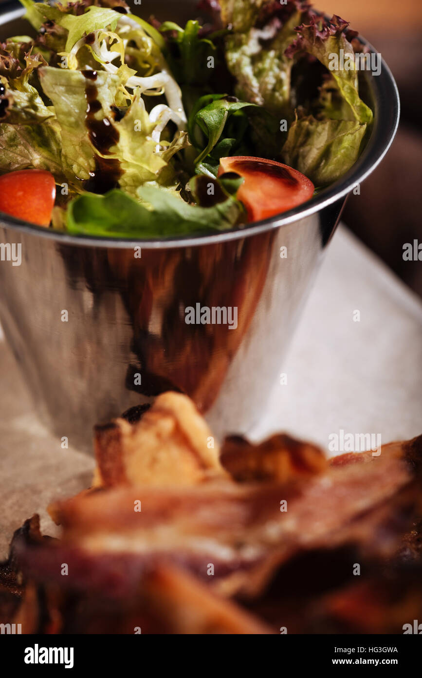 Close up of salad standing on a table Stock Photo - Alamy