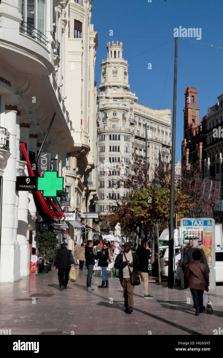 Valencia Spain urban scene external Stock Photo - Alamy