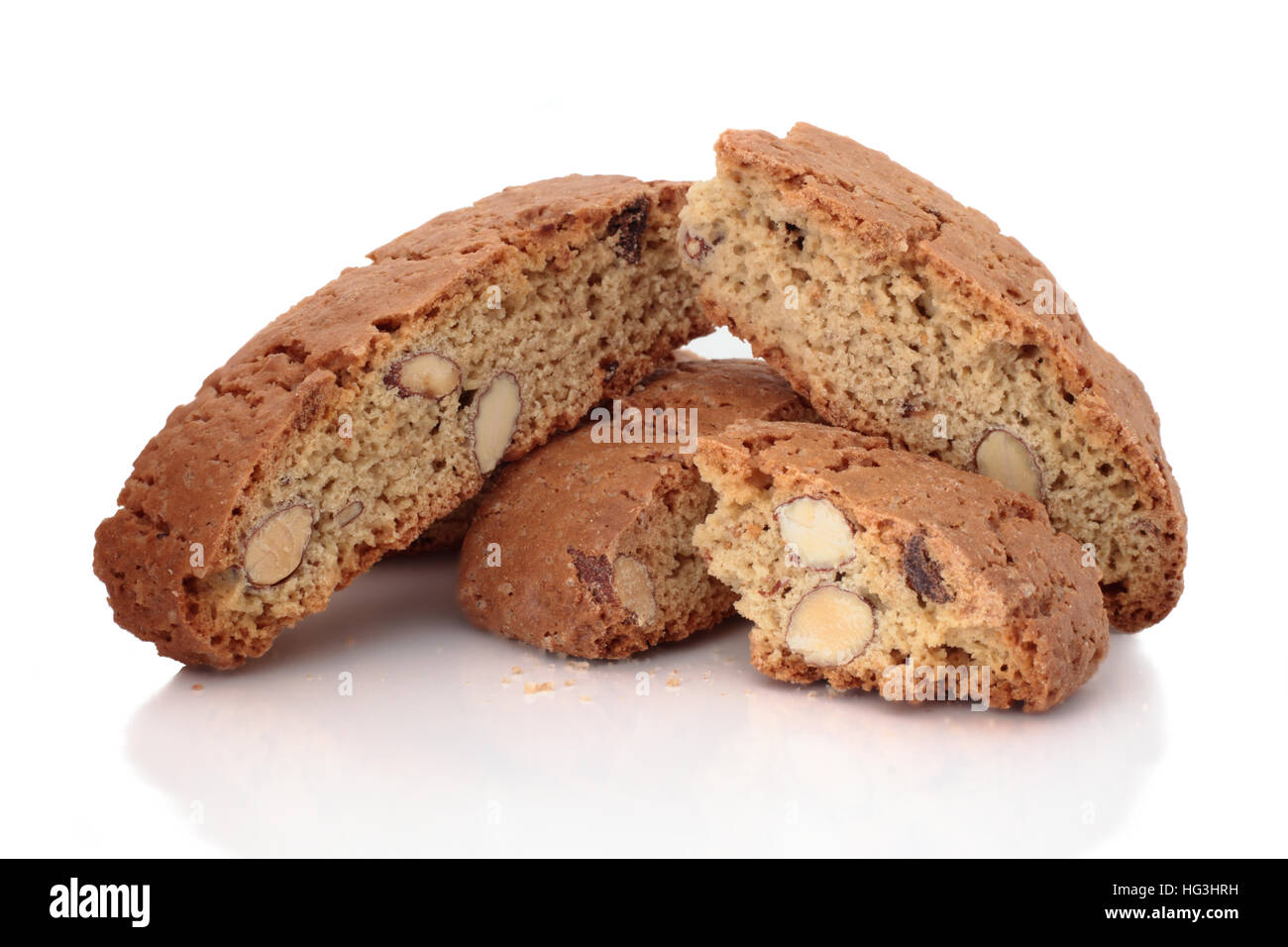 Biscotti close up on a white background Stock Photo - Alamy