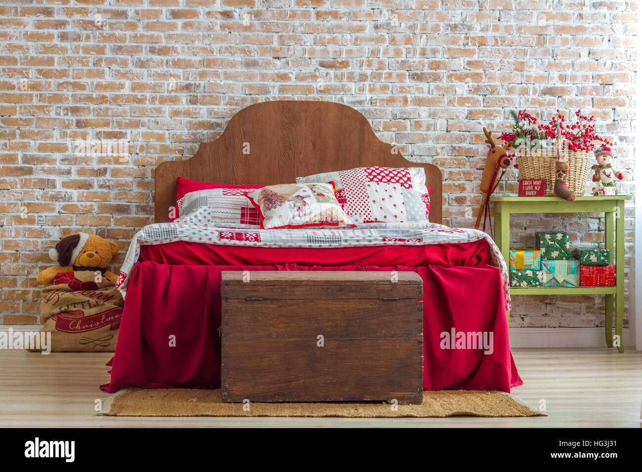 Christmas stocking bedroom hi-res stock photography and images - Alamy