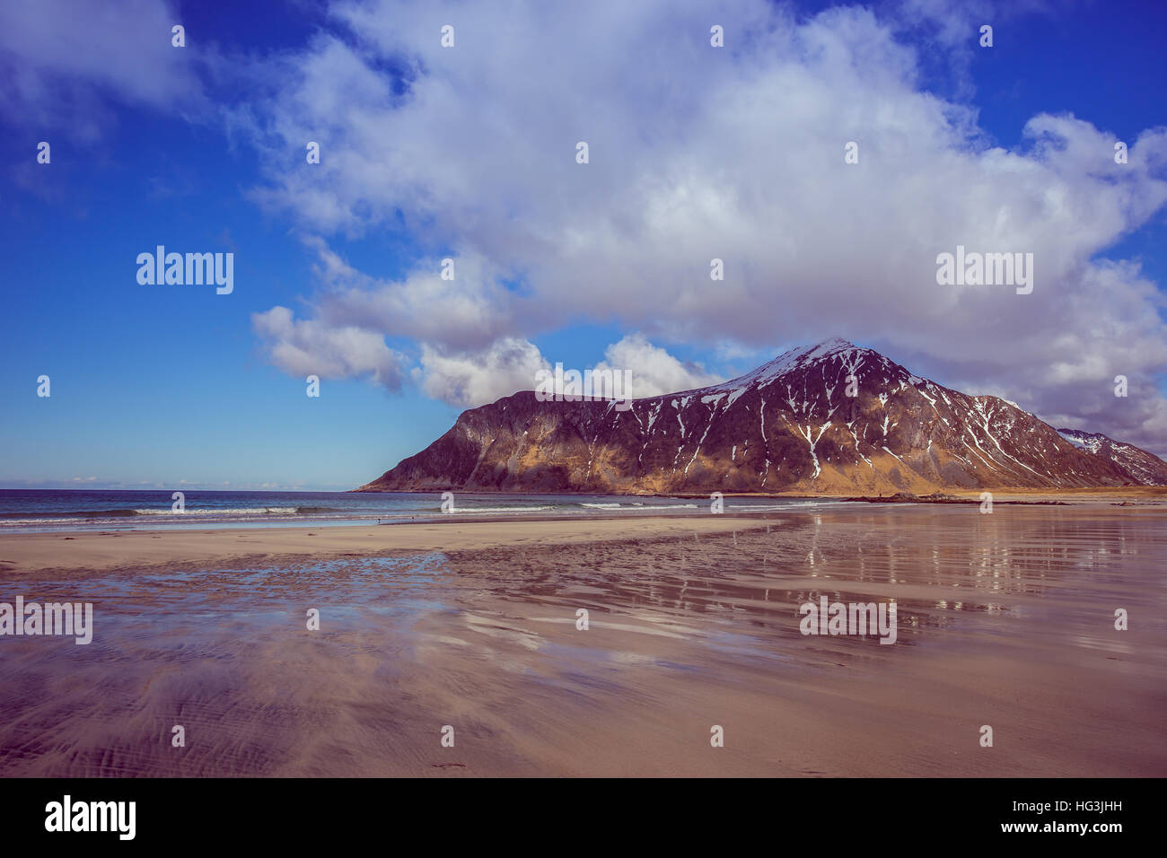 Flakstad beach in Lofoten, Norway Stock Photo - Alamy