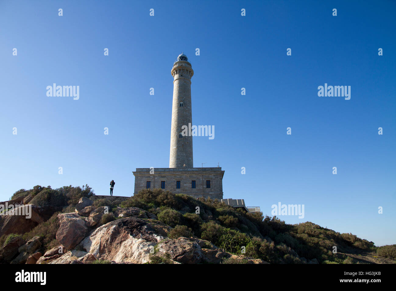 lighthouse Cabo de Palos, Murcia Spain Stock Photo - Alamy