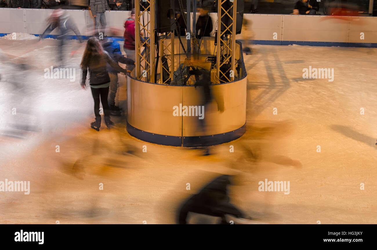 Sense of speed on the ice rink Stock Photo - Alamy