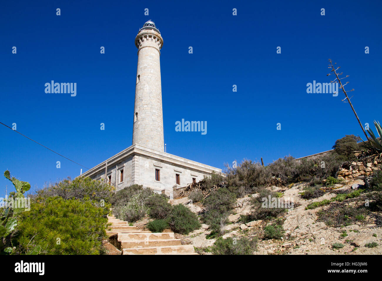 lighthouse Cabo de Palos, Murcia Spain Stock Photo - Alamy