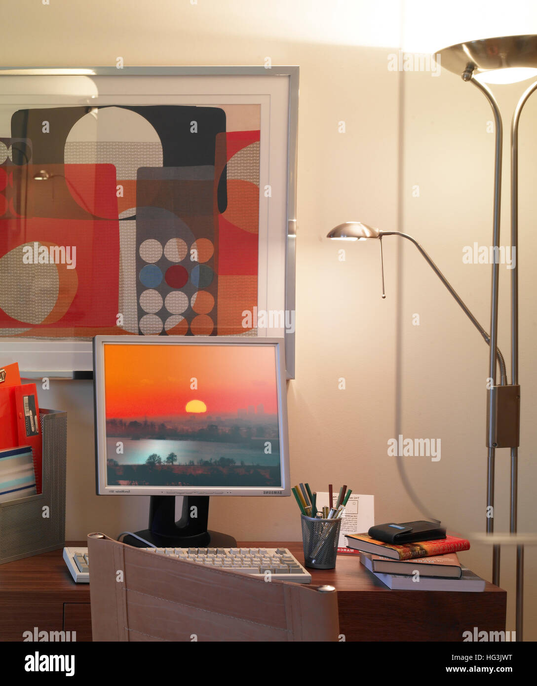 Study with computer Stock Photo - Alamy