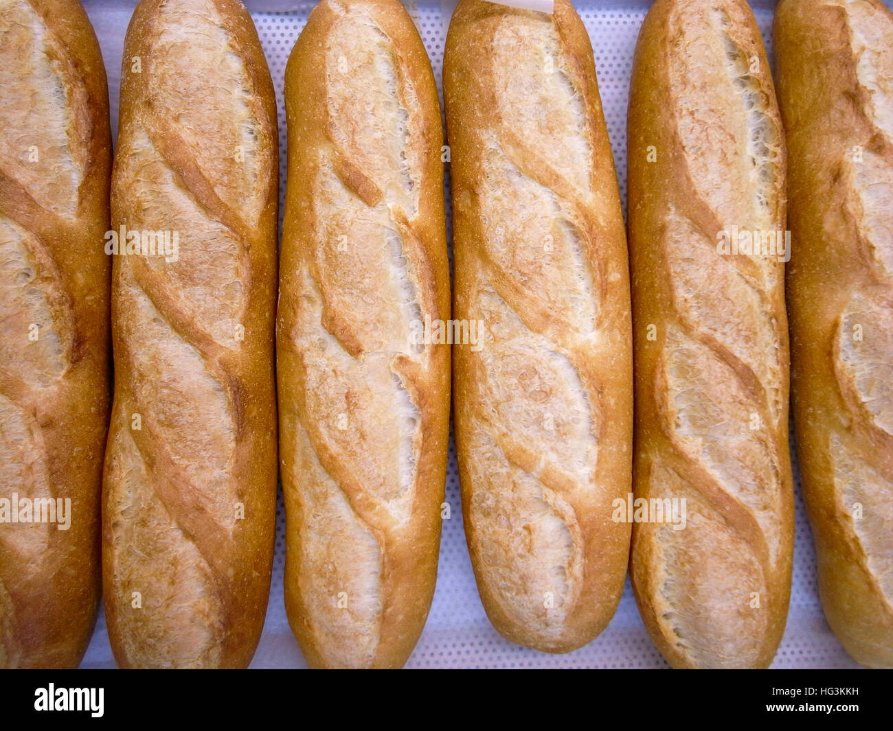 Fresh baguettes, traditional French bread Stock Photo - Alamy