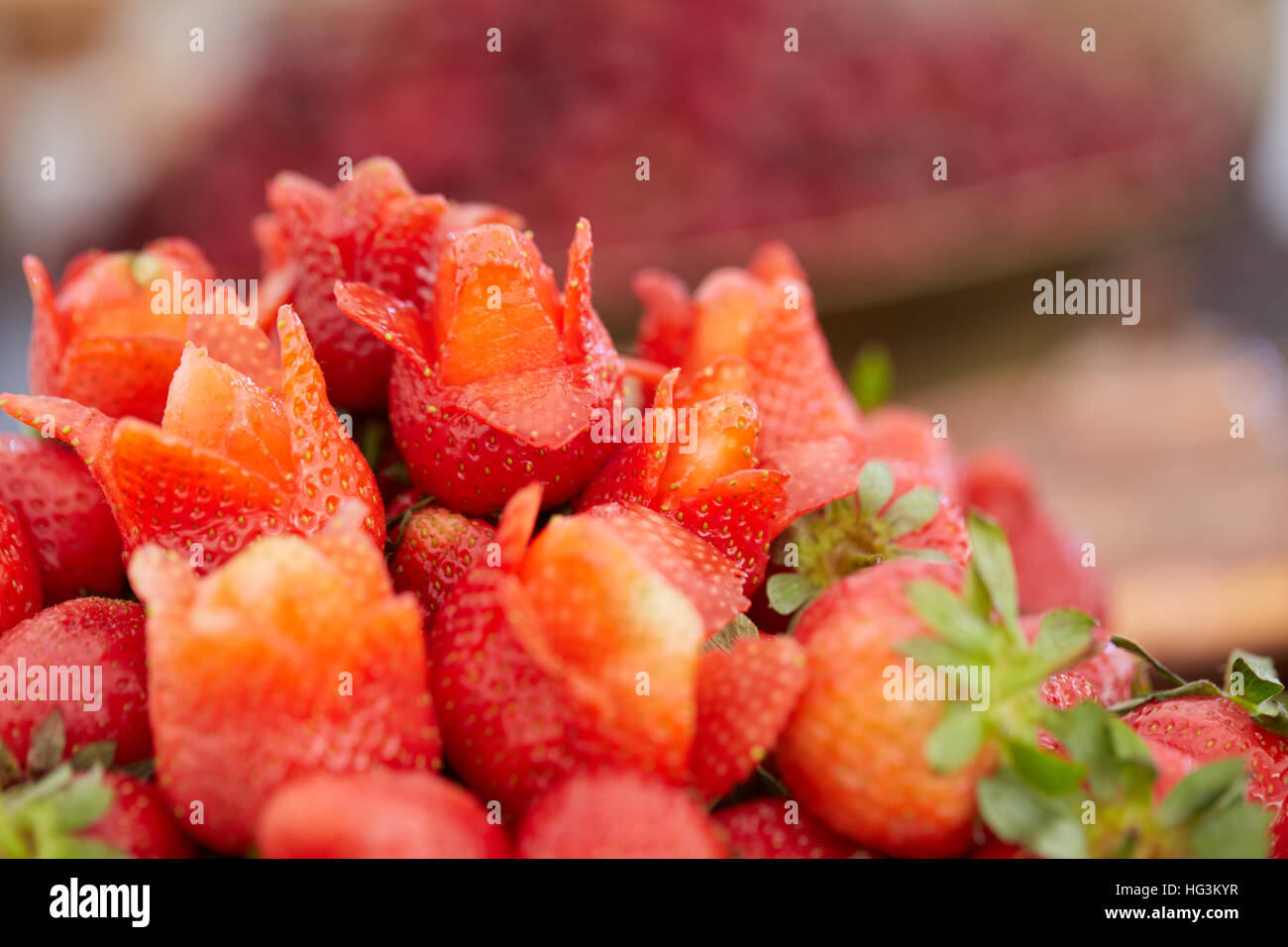 Beautiful large strawberries hi-res stock photography and images - Alamy
