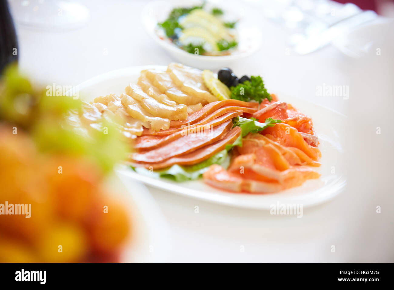 serving dishes in the restaurant Stock Photo - Alamy