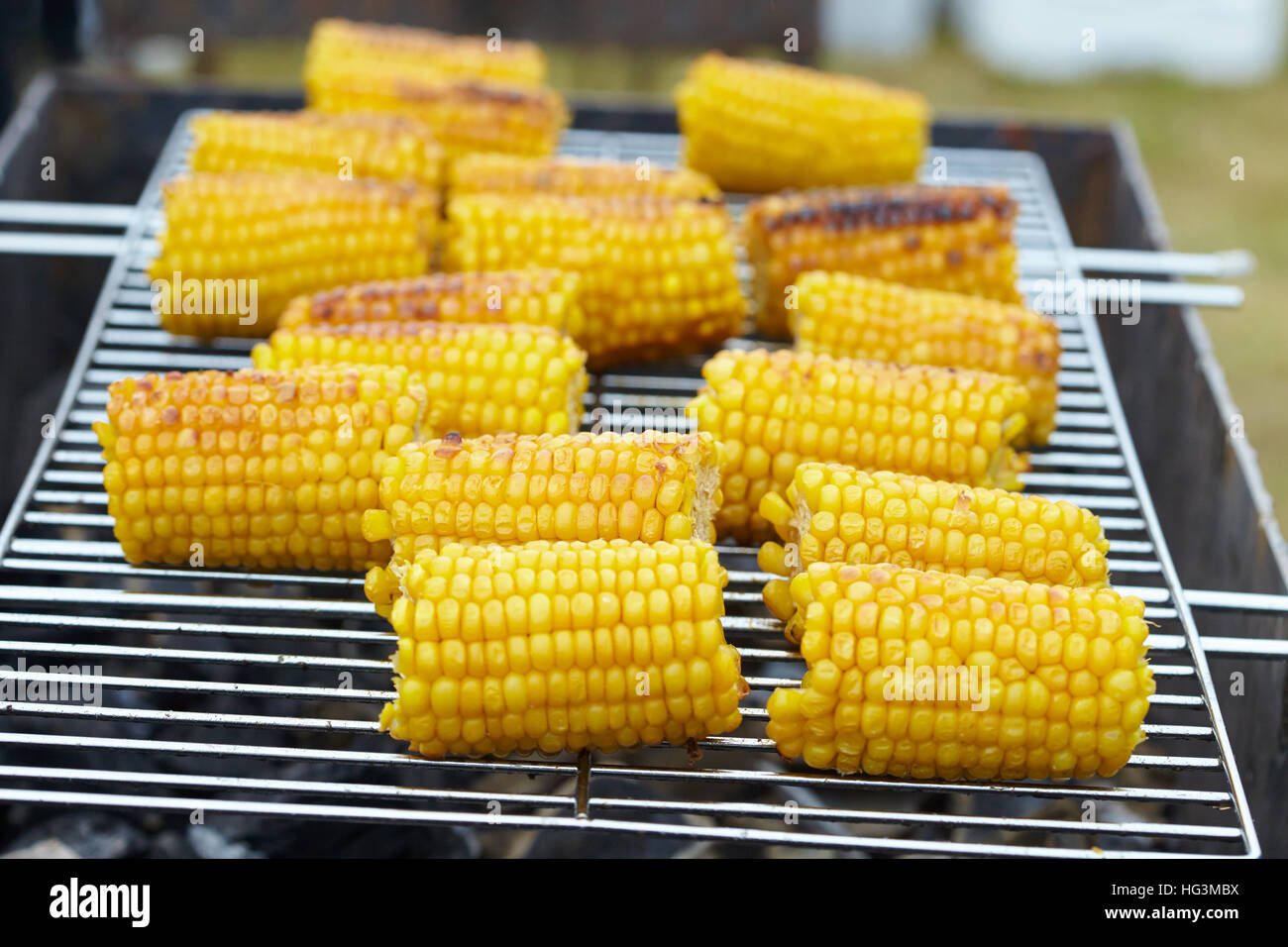 Corn on the grill Stock Photo - Alamy