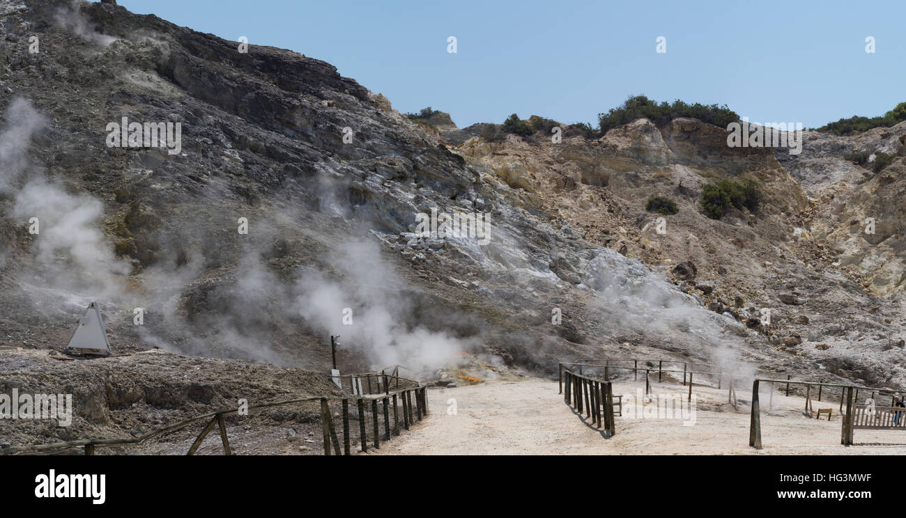 Panorama in Solfatara Crater Stock Photo - Alamy