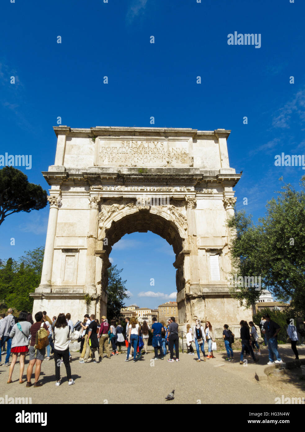 Arch of Titus. 1st-century A.D. honorific arch, located on the Via ...