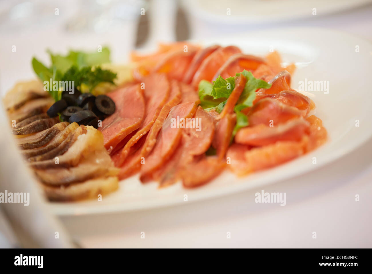 serving dishes in the restaurant Stock Photo - Alamy