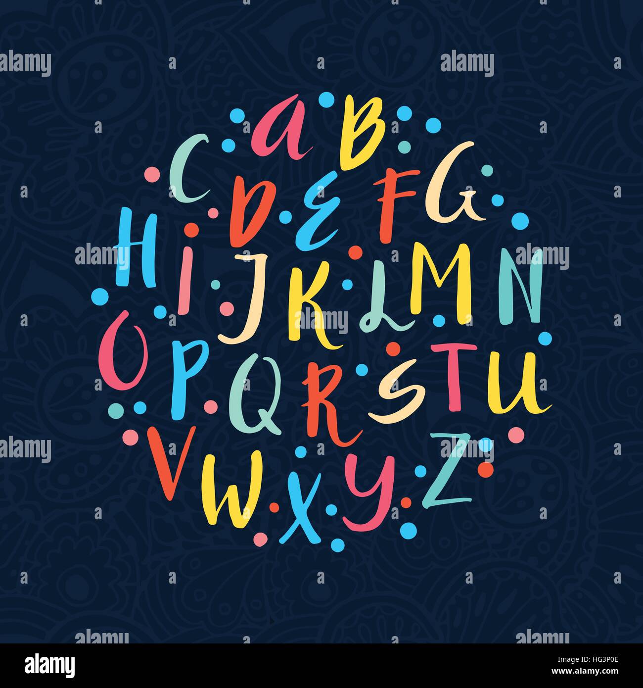 Unique vector alphabet Stock Vector Image & Art - Alamy