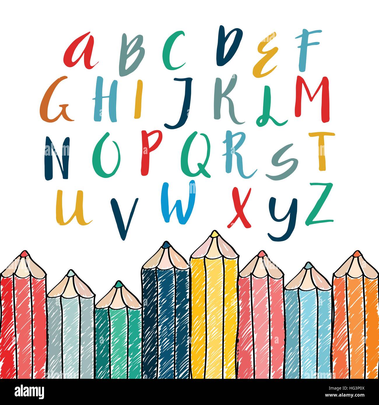 Unique vector alphabet Stock Vector Image & Art - Alamy