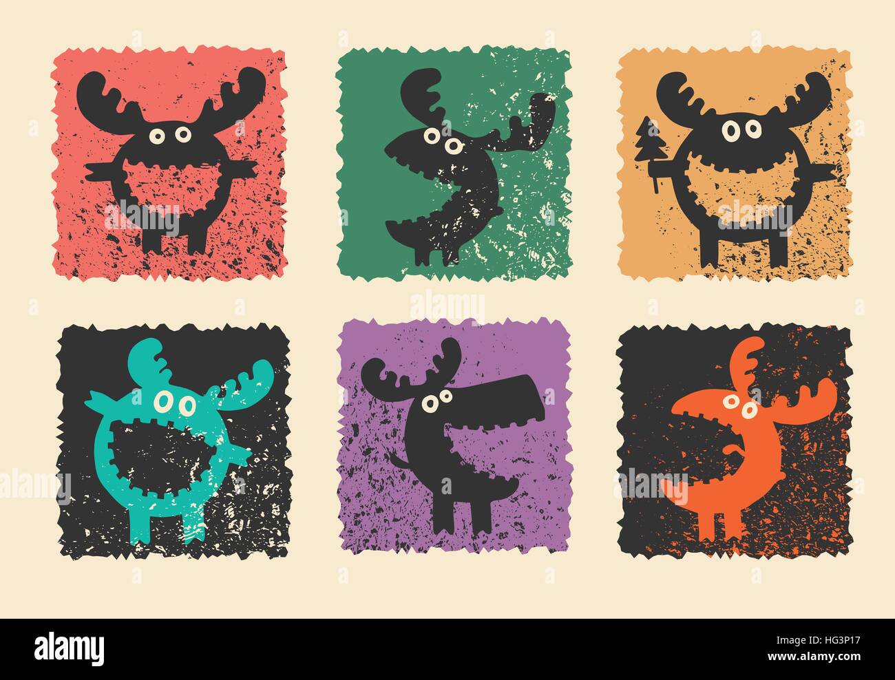 logos with funny monsters Stock Vector Image & Art - Alamy