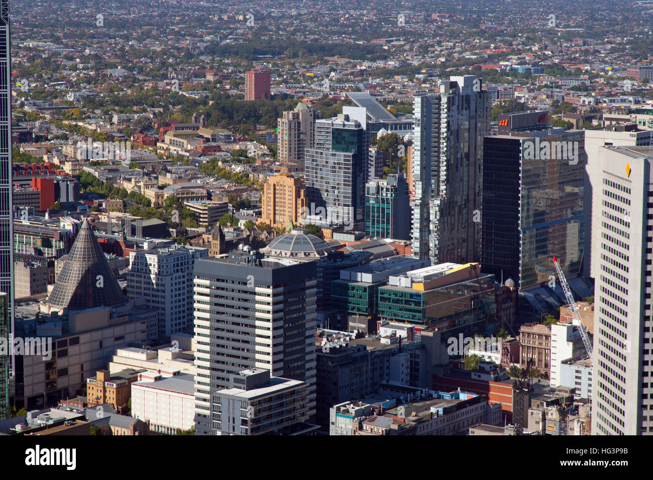 Aerial view of the City of Melbourne Victoria Australia Stock Photo - Alamy