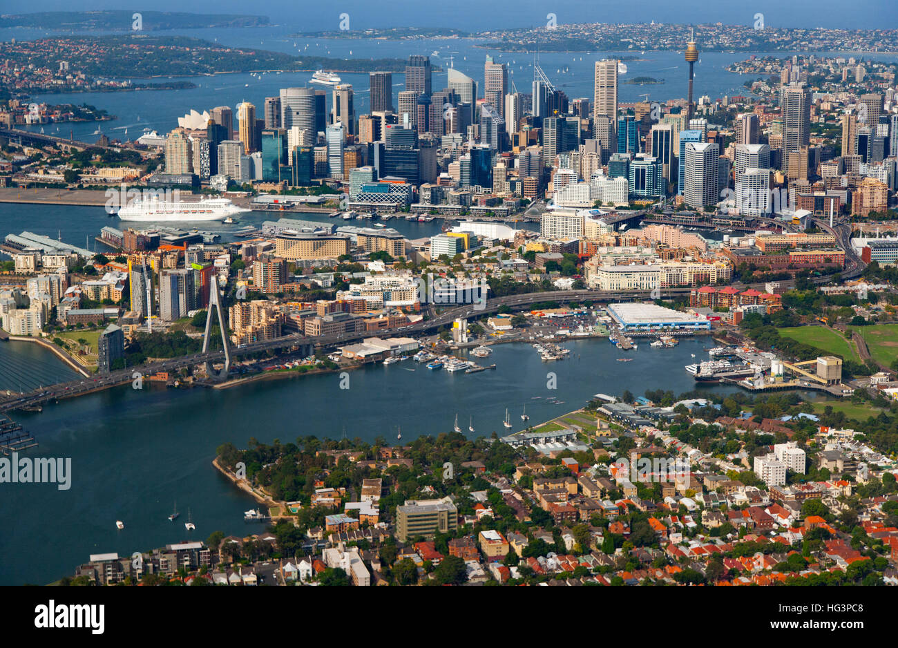 Aerial view of the City of Sydney Australia Stock Photo - Alamy