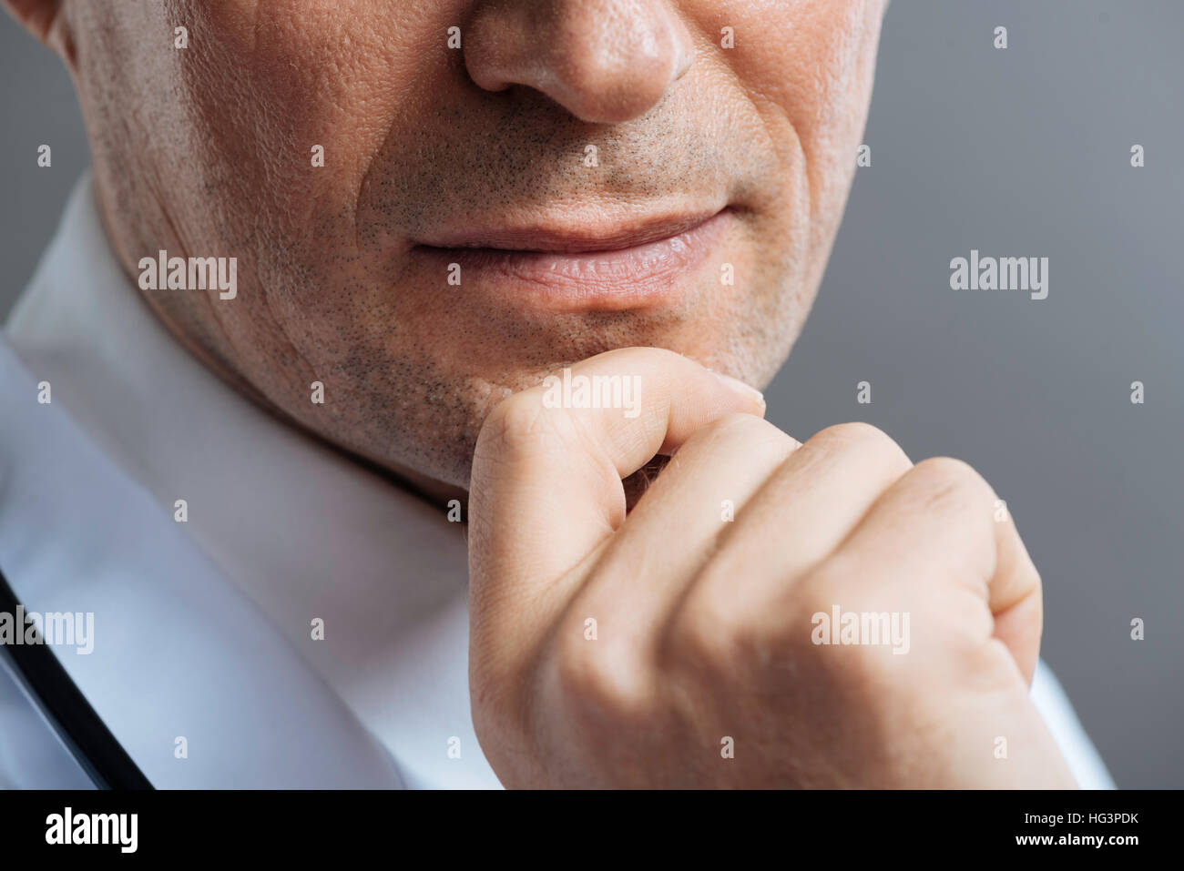 Male mouth and chin close up hi-res stock photography and images - Alamy