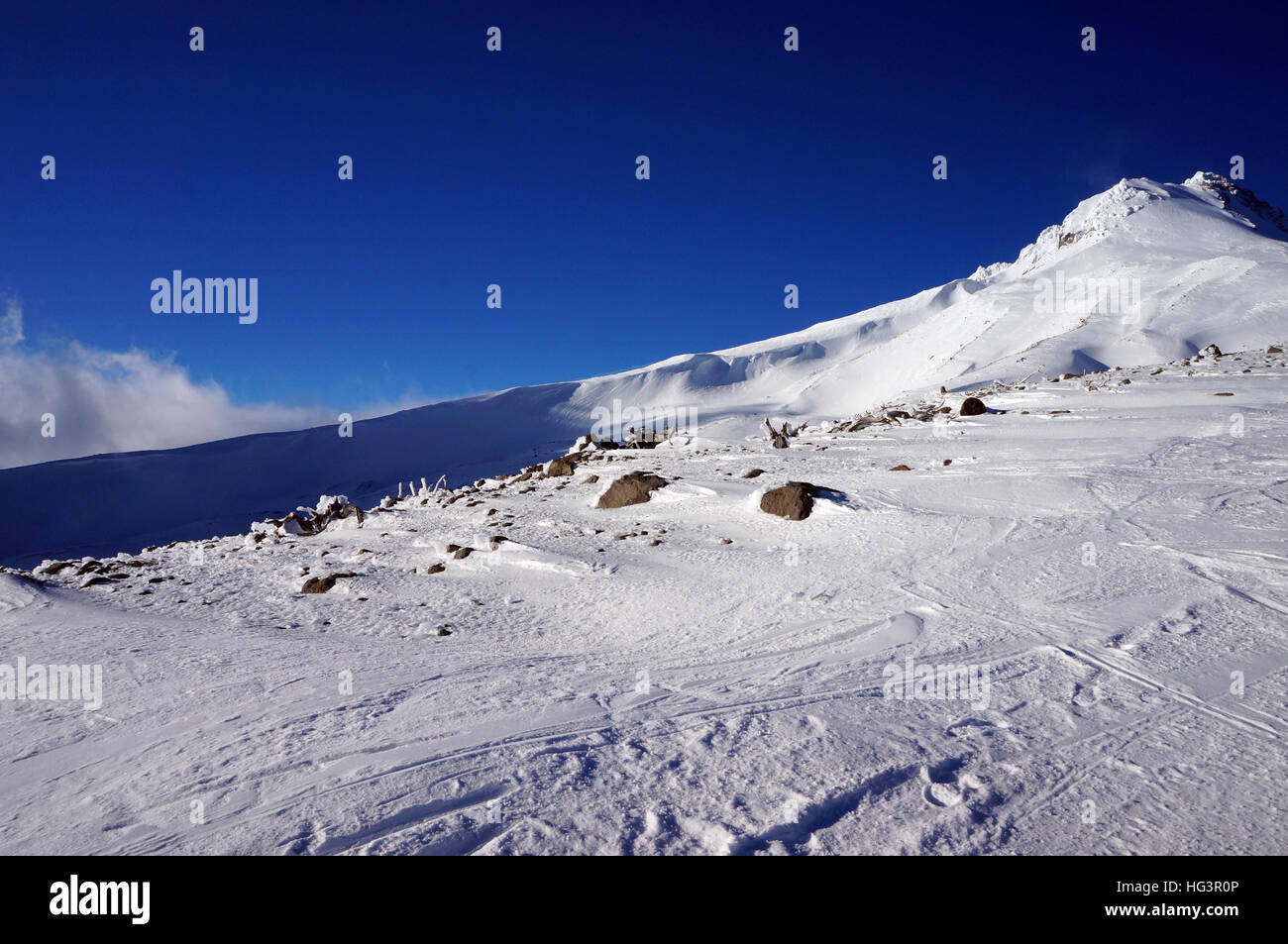 Summit of Mount Hood Stock Photo - Alamy