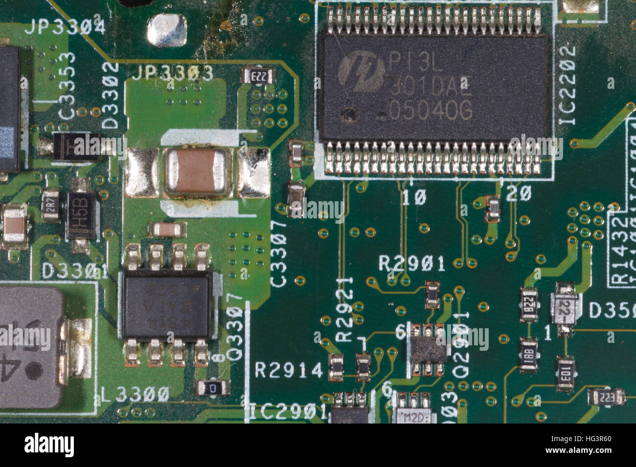 computer board with soldered components Stock Photo - Alamy