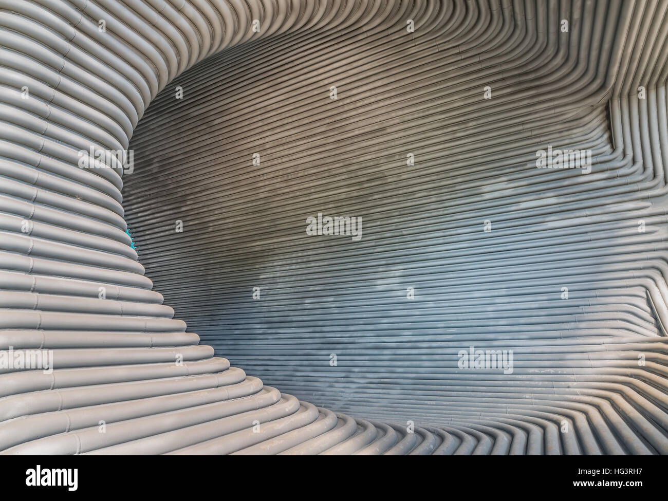 Metal tunnel background Stock Photo - Alamy