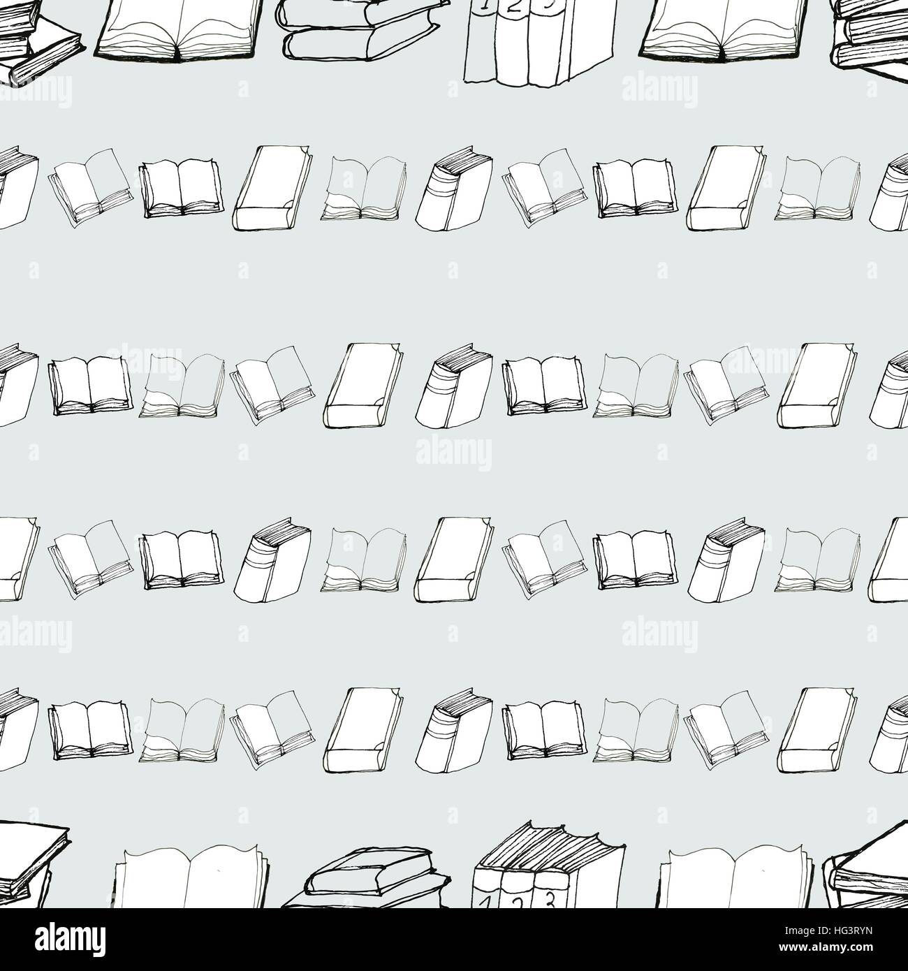 Seamless pattern with books Stock Vector Image & Art - Alamy