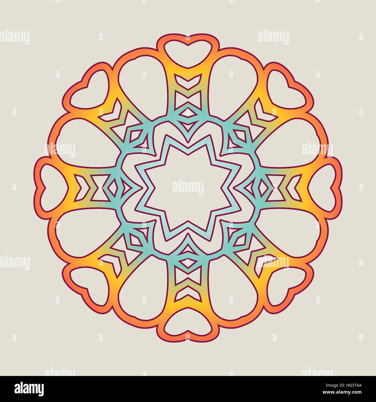 Vector vintage Mandala sign frame. Vintage decorative elements ...