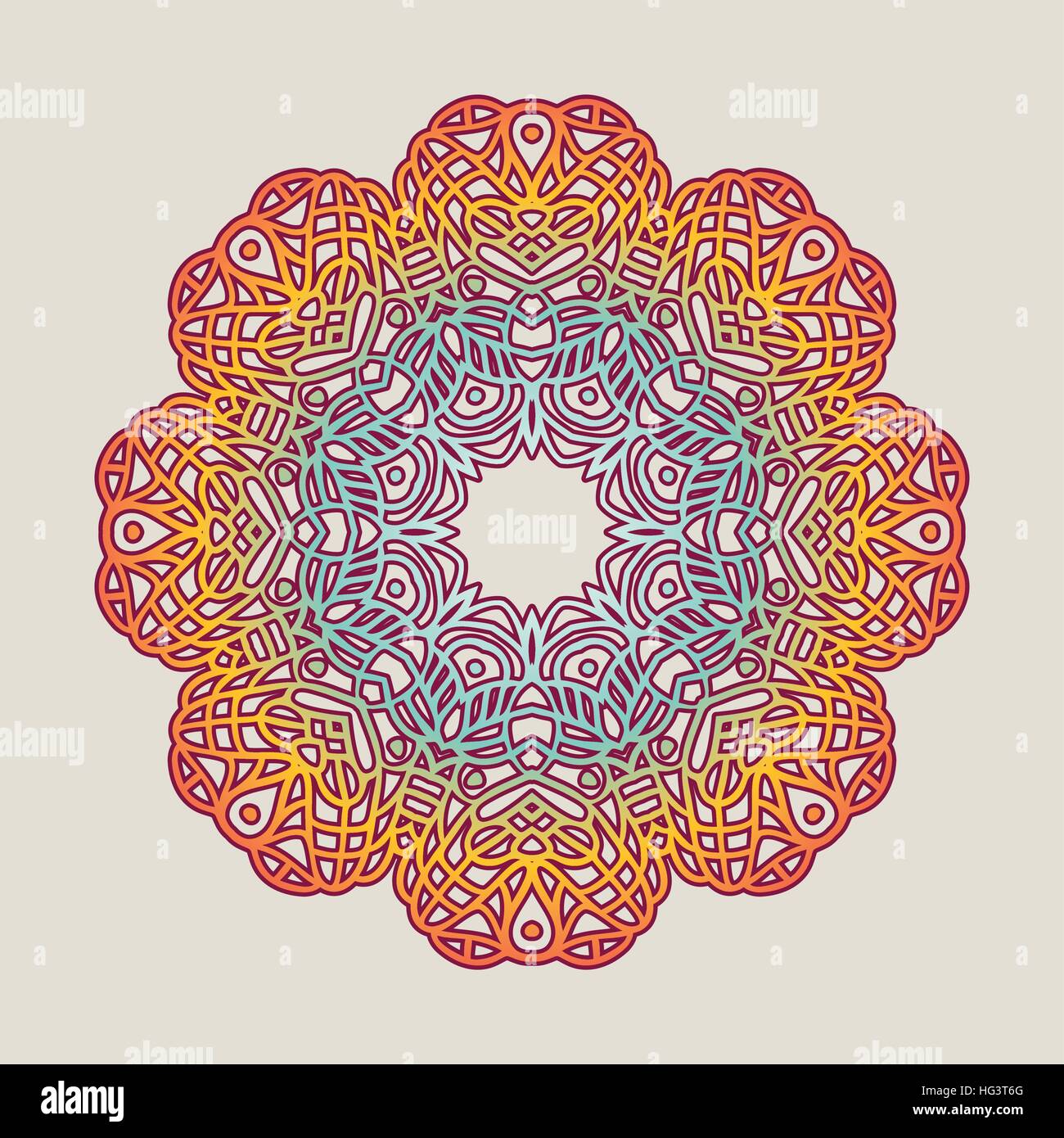 Vector vintage Mandala sign frame. Vintage decorative elements ...