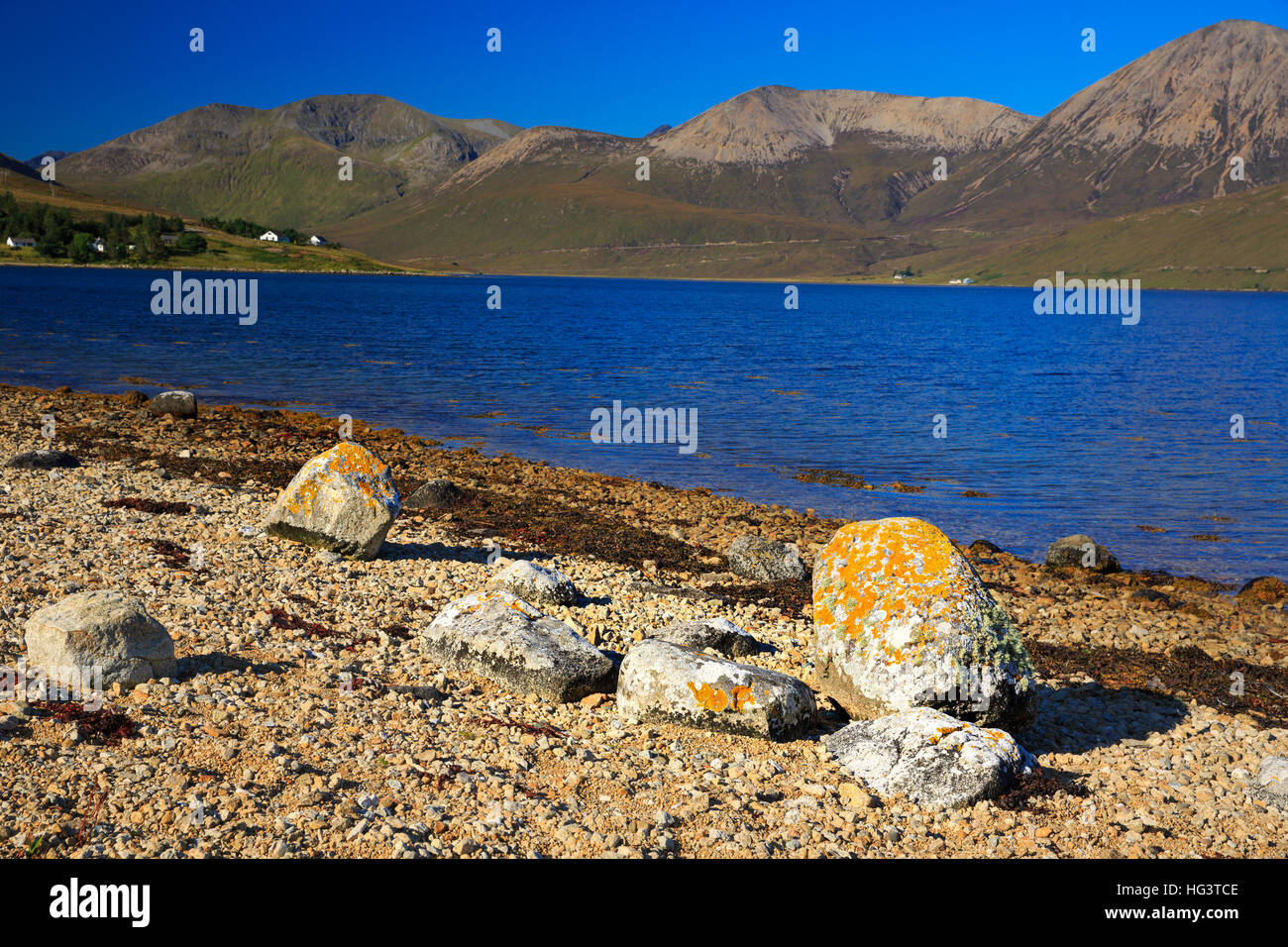 Loch Ainort landscape, Isle Of Skye, Scotland. daytime impression Stock ...