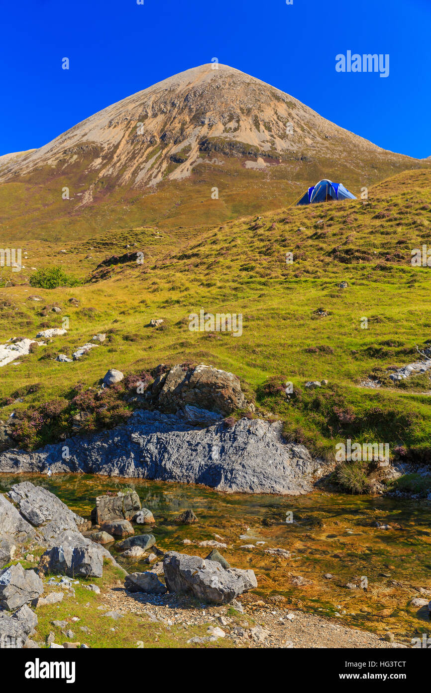 Typical landscape at Torrin, Isle Of Skye, beside the road to Elgol ...