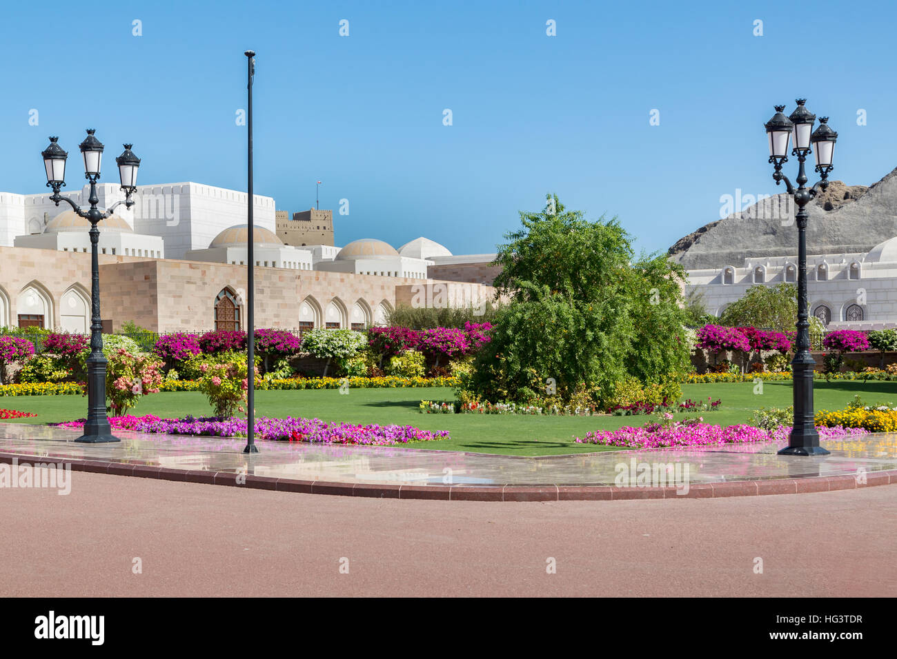 MUSCAT, OMAN - December 24, 2016: Al Alam Palace in Muscat, Oman. It ...