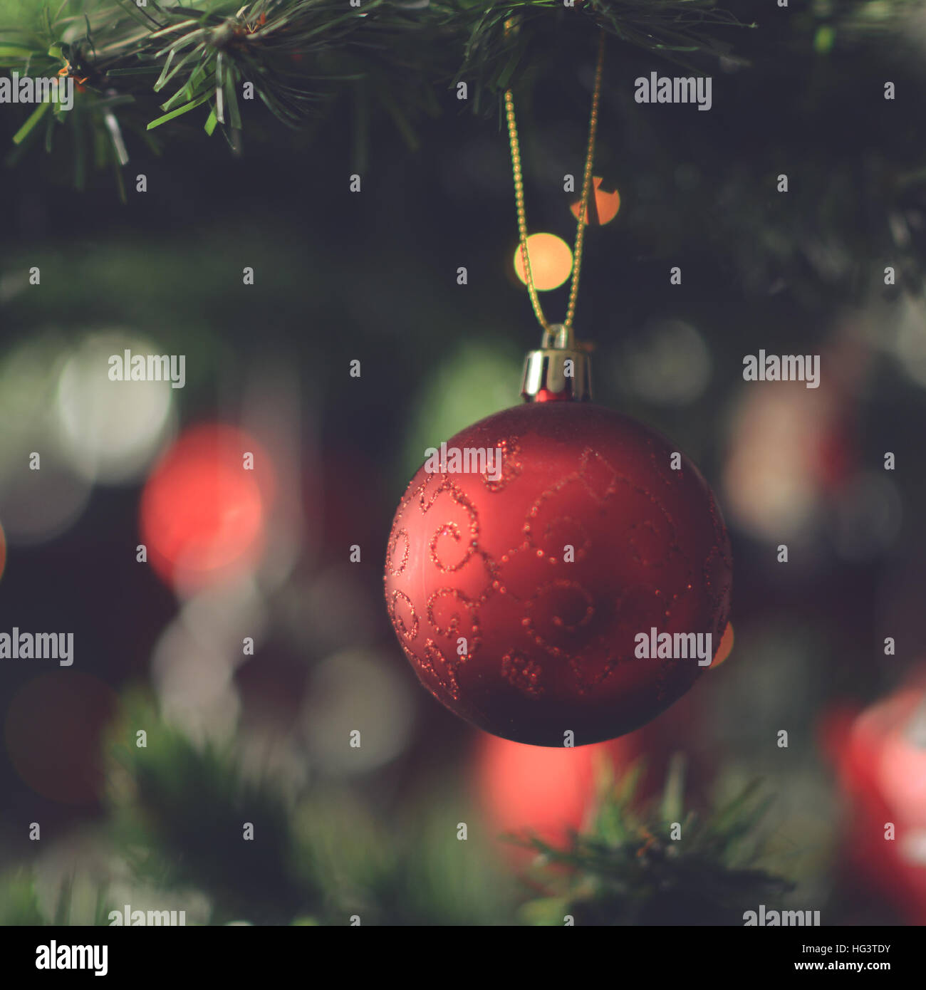 Christmas decoration and ornaments hanging from Christmas tree - New ...