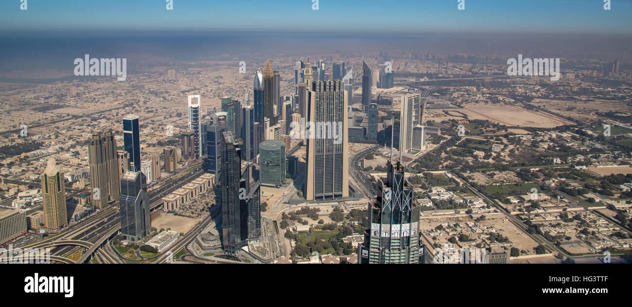 Skyline view Dubai in the United Arab Emirates UAE Stock Photo - Alamy
