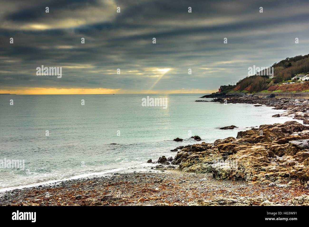 Morning sun at Mousehole and Penlee Stock Photo - Alamy