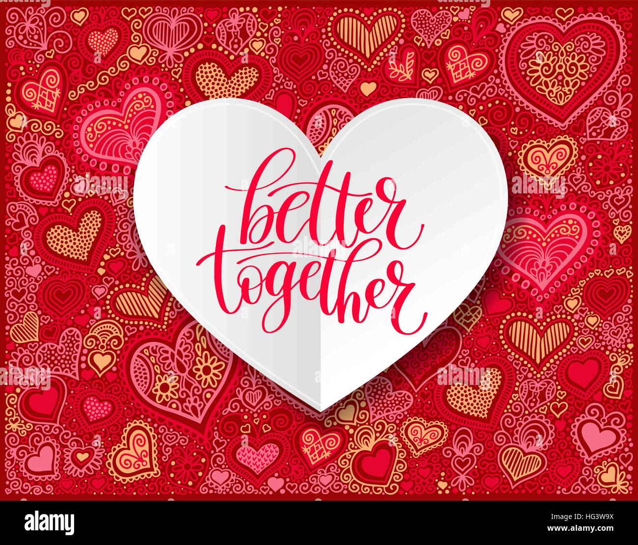 Better Together Vector Text Phrase Illustration, Love or Friends Stock ...