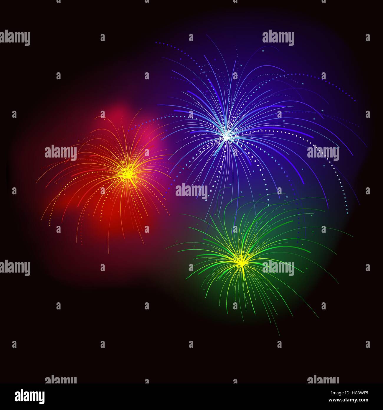 Fireworks exploding background Stock Vector Images - Alamy